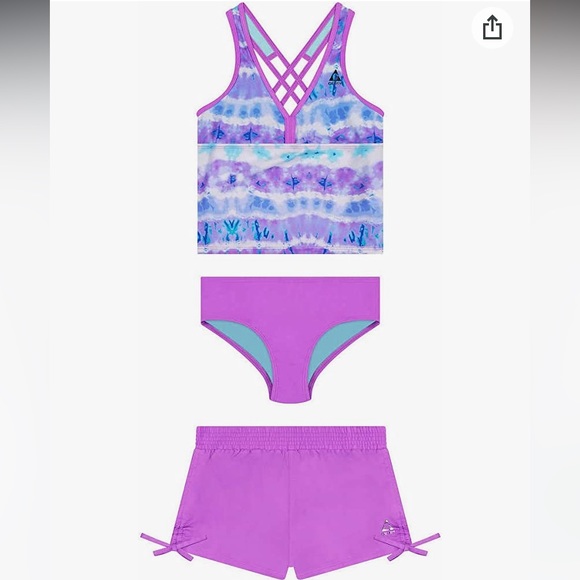 Gerry Weber | Swim | New Gerry Girls 3piece Tankini Shorts Swimsuit Set ...